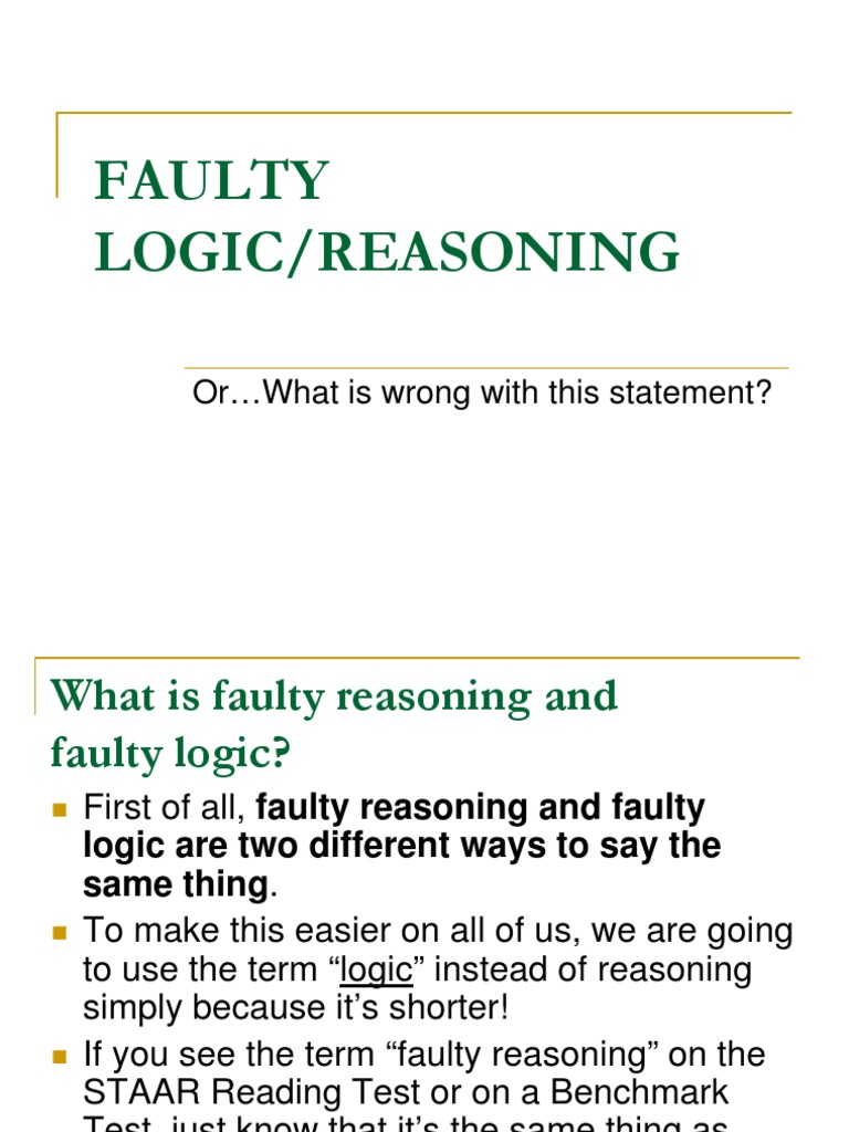 Faulty Logic | PDF | Causality | Logic