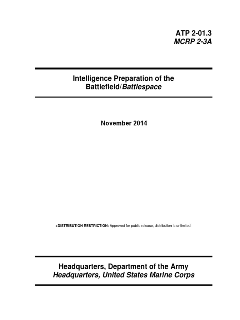 Battlespace Intelligence Preparation DOD ATP 2-01.3 | PDF | Military ...
