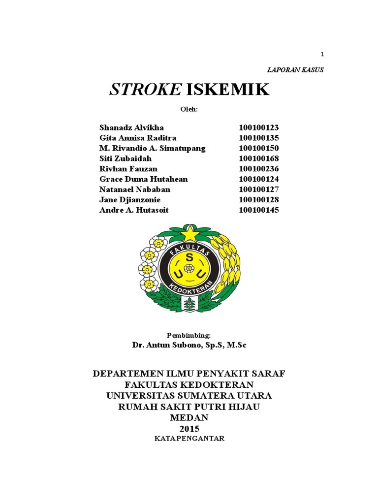 Laporan Kasus Stroke Iskemik RUMKIT | PDF
