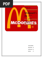 Mcdonald Project Report | PDF | Mc Donald's | Fast Food Restaurants
