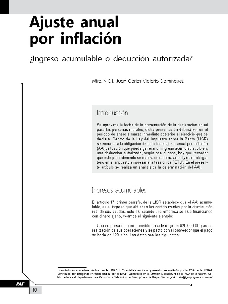 Ajuste Anual Por Inflación Puntos Basicos | PDF | Inflación | Crédito