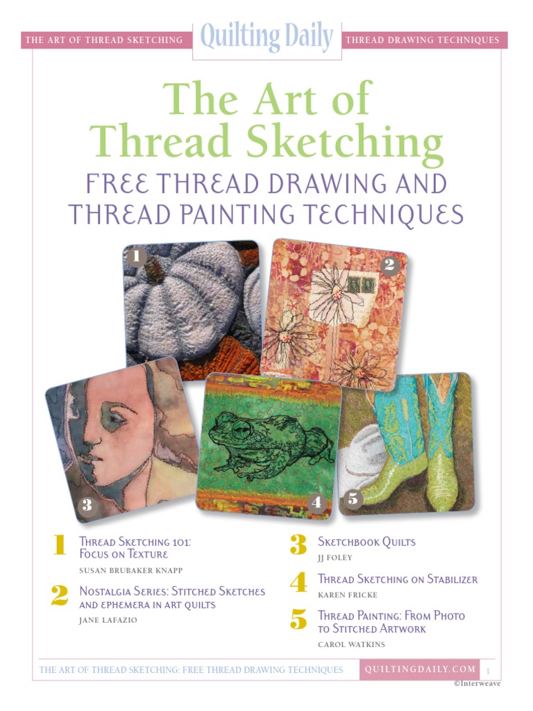The Art of Thread Sketching | PDF | Quilt | Quilting