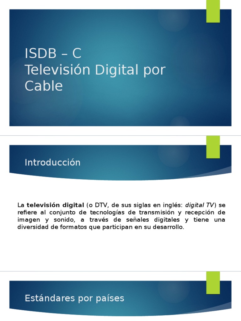 Isdb - C | PDF | Televisión digital | Televisión