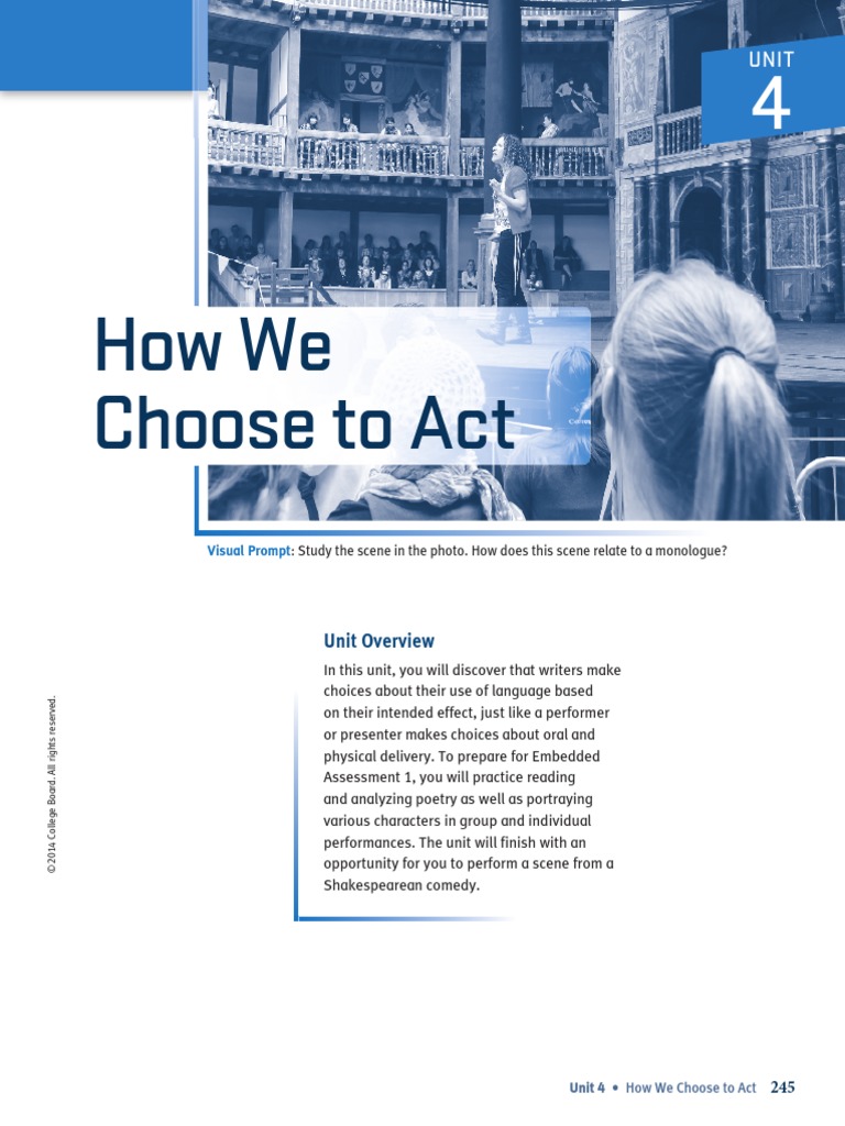 How We Choose To Act | PDF | Poetry | Narrative