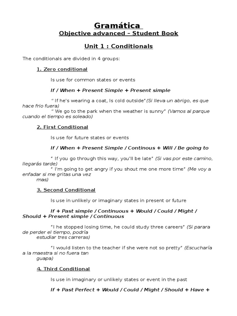 Understanding English Conditionals | PDF