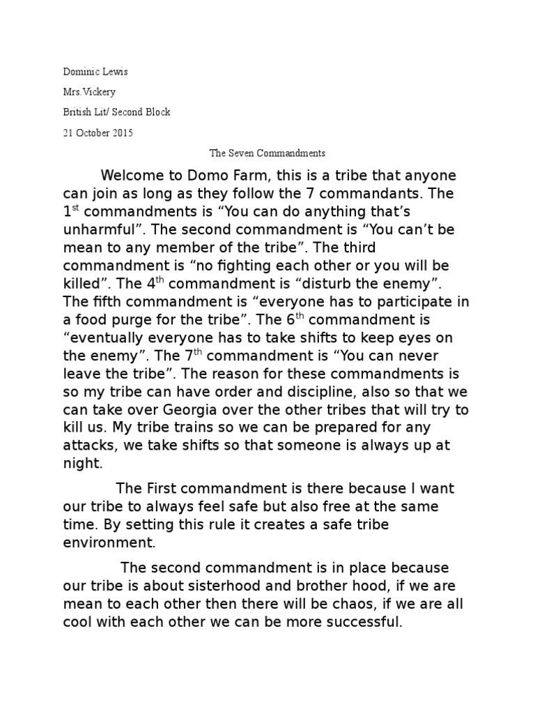 The Seven Commandments | PDF