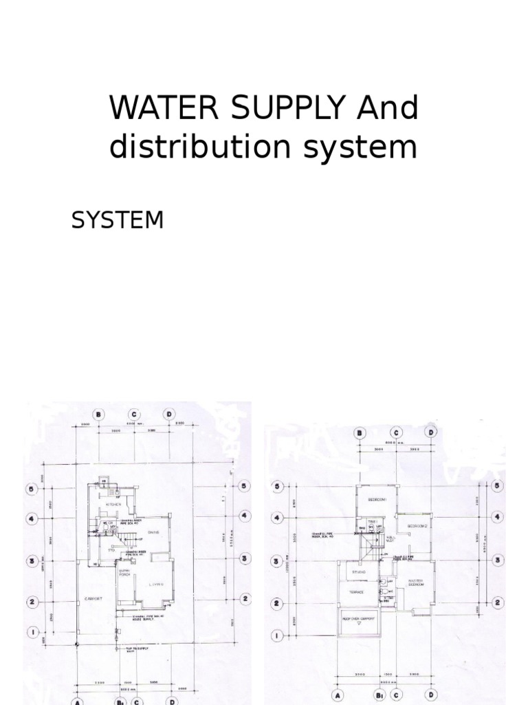 Domestic Water Supply System Overview | PDF | Tap (Valve) | Pump