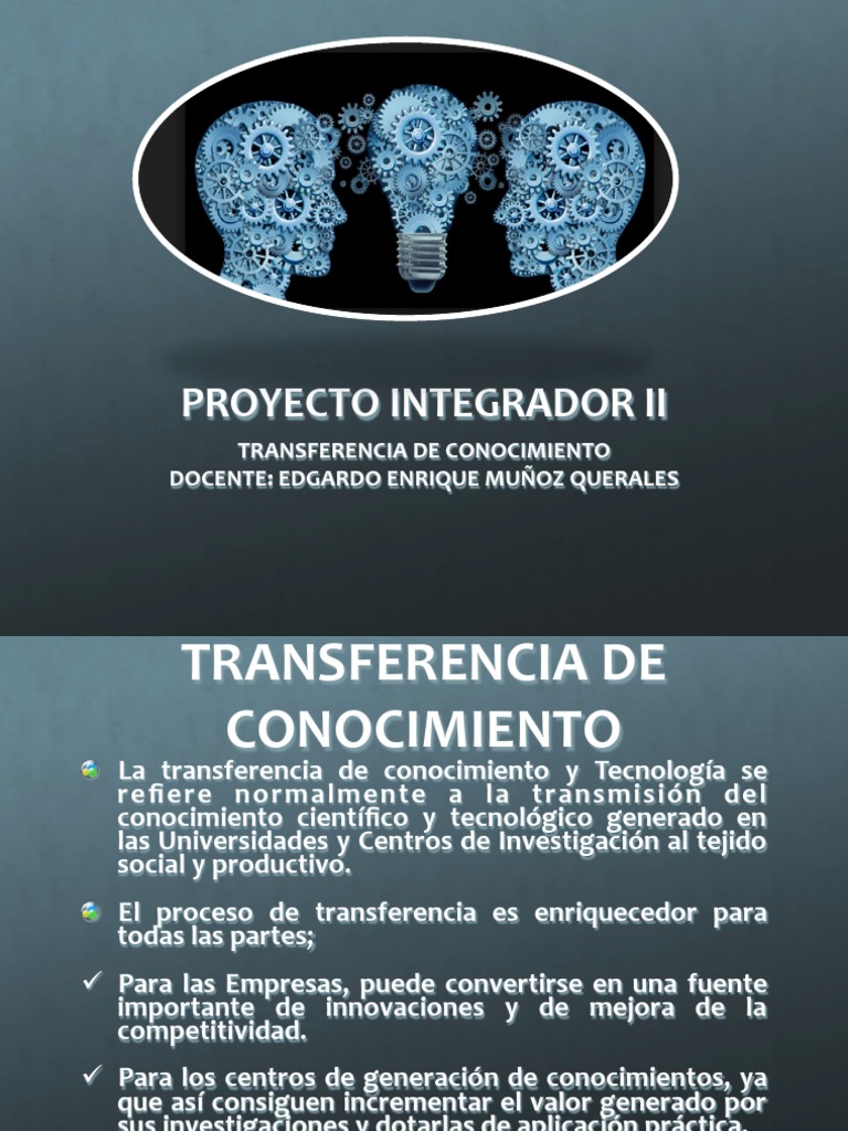 Transferencia de Conocimientos | PDF | Investigación y desarrollo ...
