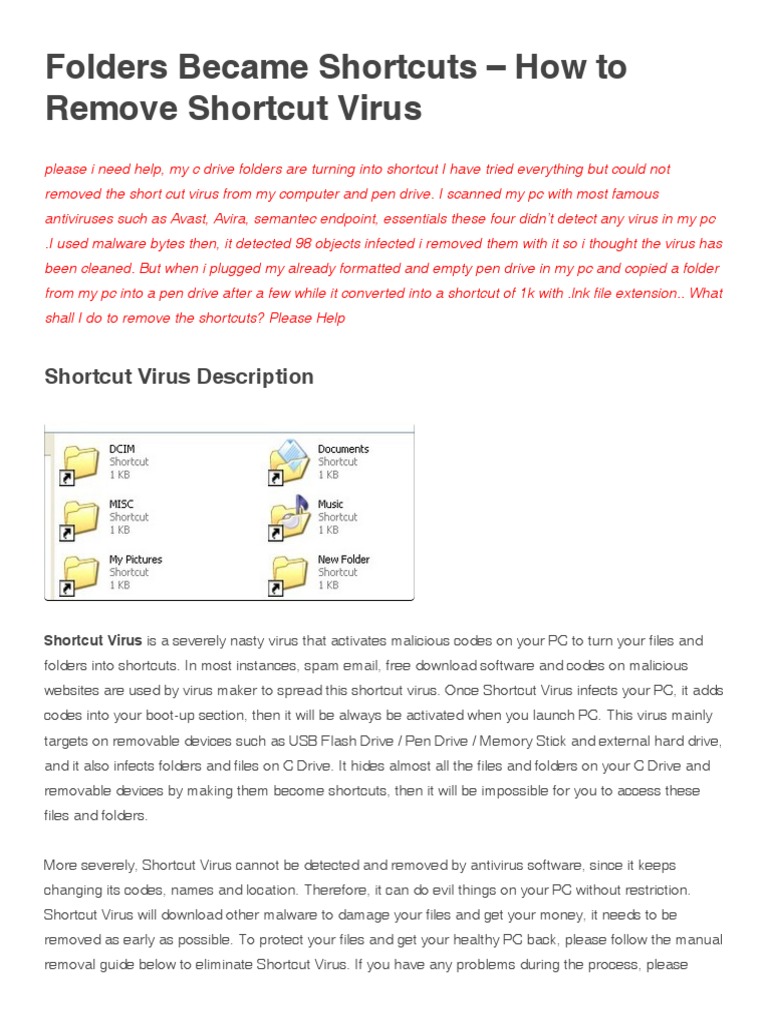 A Guide to Removing the Shortcut Virus: How to Identify and Eliminate ...