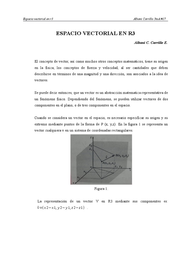 Vectores en R3 | PDF | Espacio vectorial | Base (álgebra lineal)