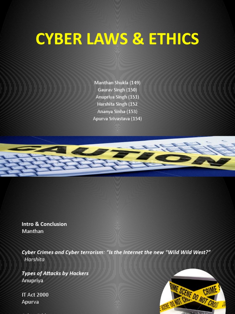 Cyber Laws and Ethics | PDF | Security | Computer Security