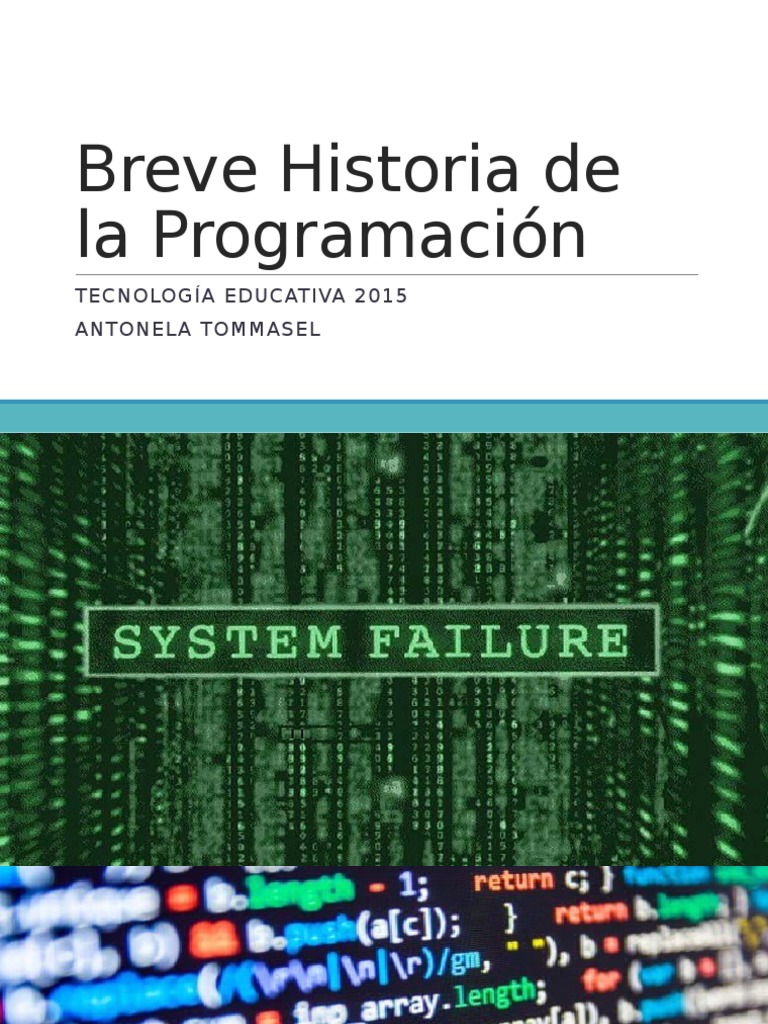 Historia de La Programación | PDF | Programación de computadoras ...