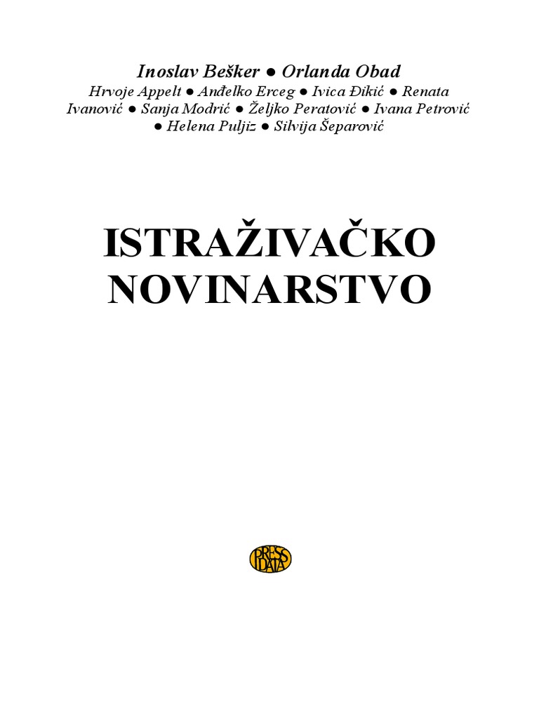 232314.istrazivacko Novinarstvo - PRIRUCNIK - DEFINITIVNO | PDF