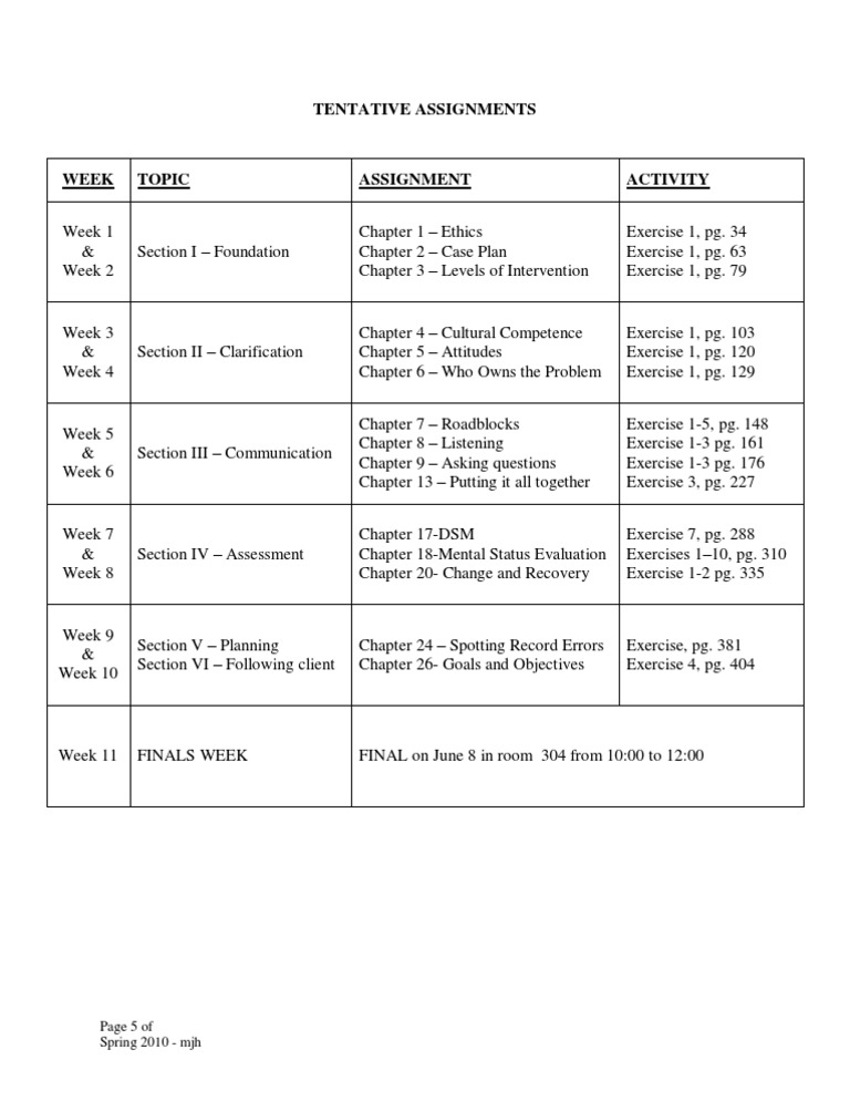 HSV 223 Schedule | PDF