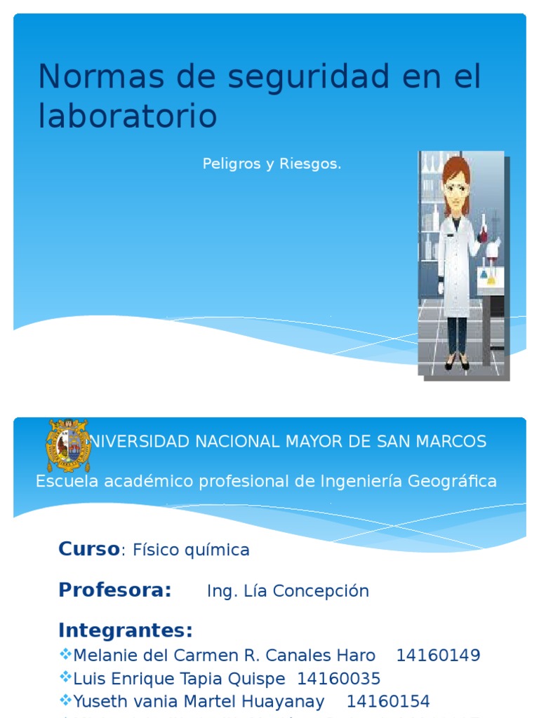 Normas de Seguridad en Laboratorio Químico | PDF | Laboratorios | Toxicidad