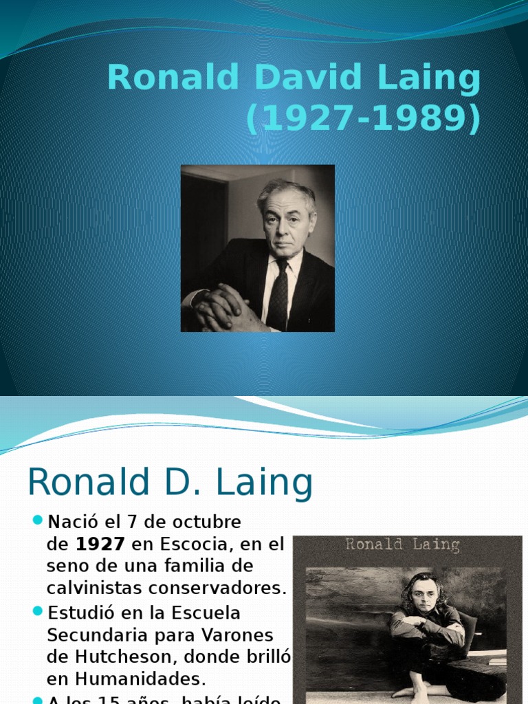 Ronald D. Laing: Antipsiquiatría y Esquizofrenia | PDF | Esquizofrenia ...