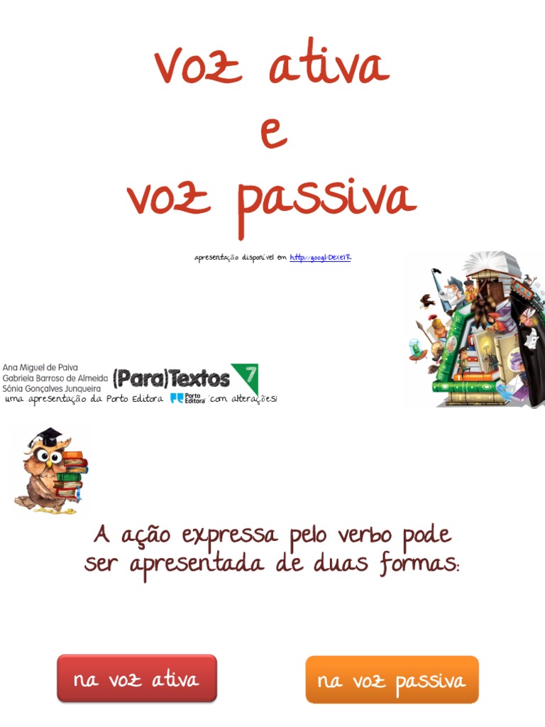 Voz Ativa e Voz Passiva | PDF | Assunto (gramática) | Gramática