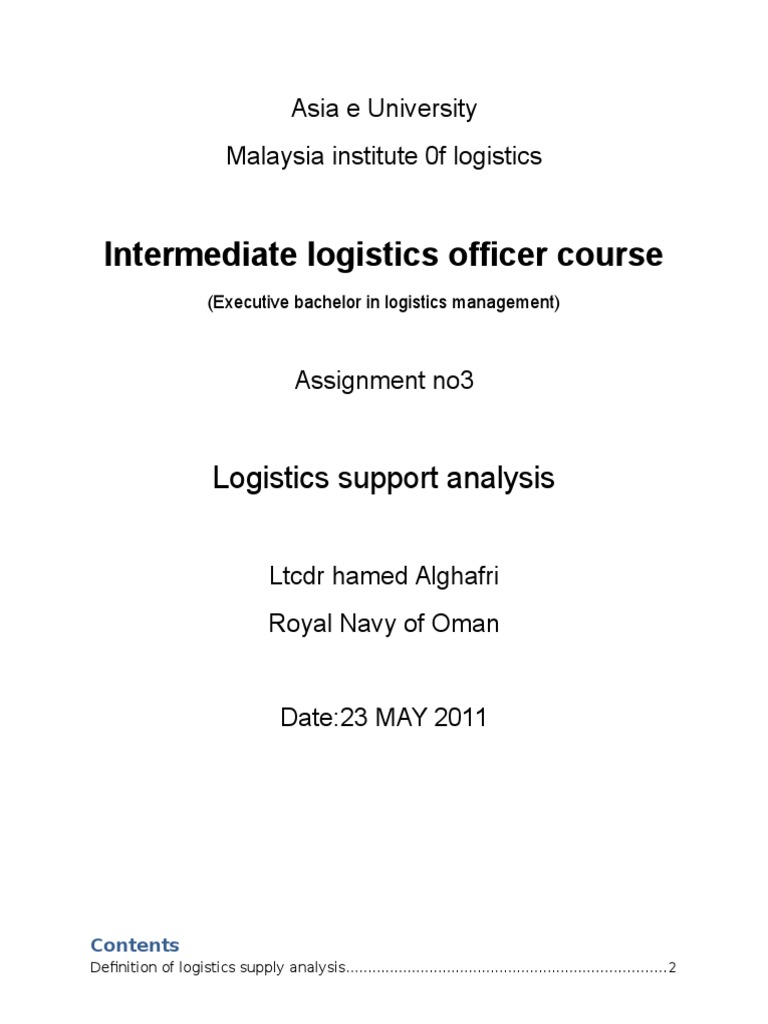 Logistics Support Analysis | Systems Science | Systems Engineering