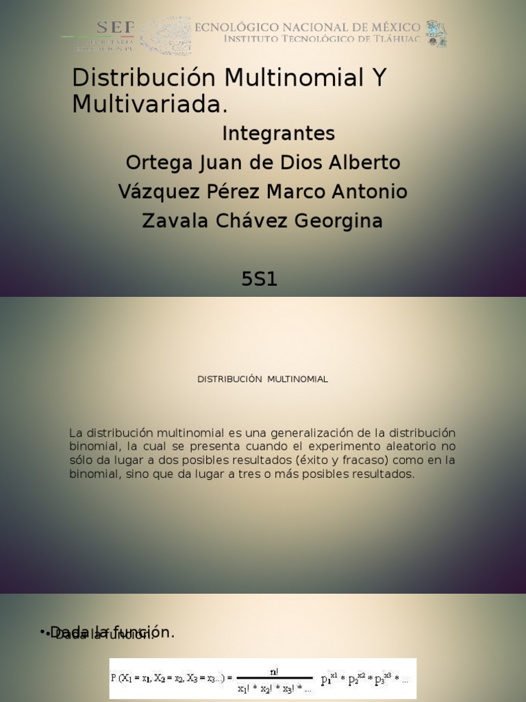 Distribución Multinomial Y Multivariada | PDF