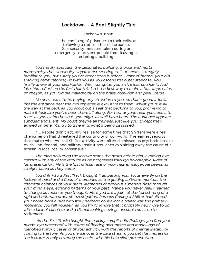 Lockdown Workshop Draft Pdf Nature