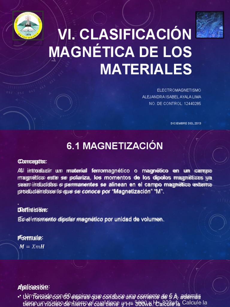 Clasificacion Magnetica de Los Materiales | PDF | Magnetismo ...