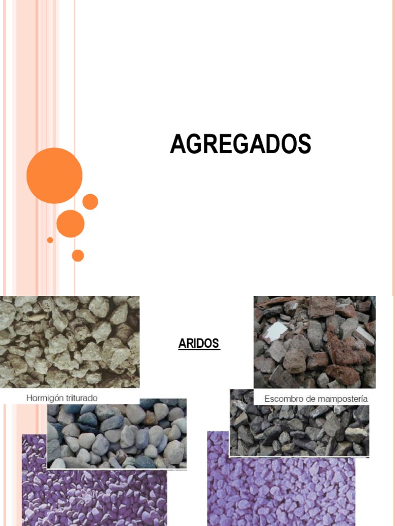 Agregados: Tipos y Procesos de Producción | PDF | Hormigón | Cemento
