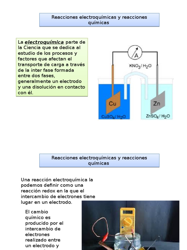 Reacciones Quimicas y Electroliticas | PDF | Electroquímica | Redox