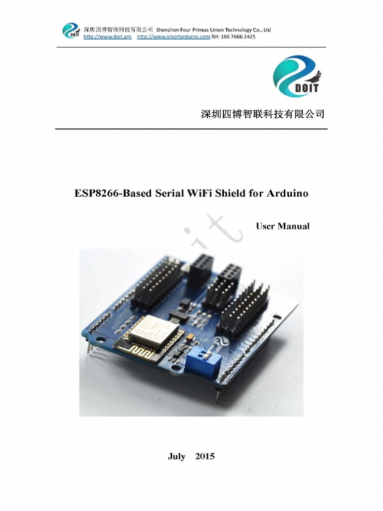 Esp8266 Based Serial Wifi Shield For Arduino User Pdf Port Computer Networking Wi Fi
