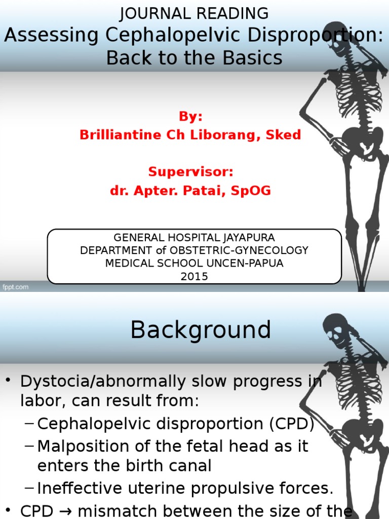 Assessing Cephalopelvic Disproportion: Back To The Basics | PDF ...