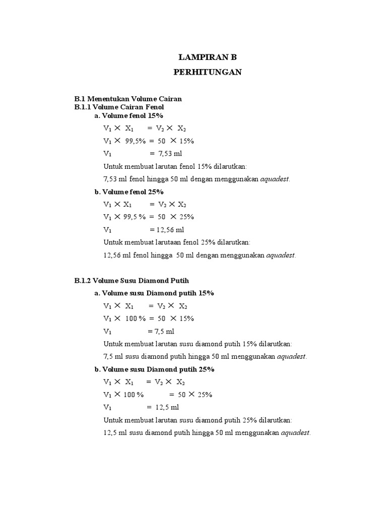 Lampiran B Perhitungan | PDF