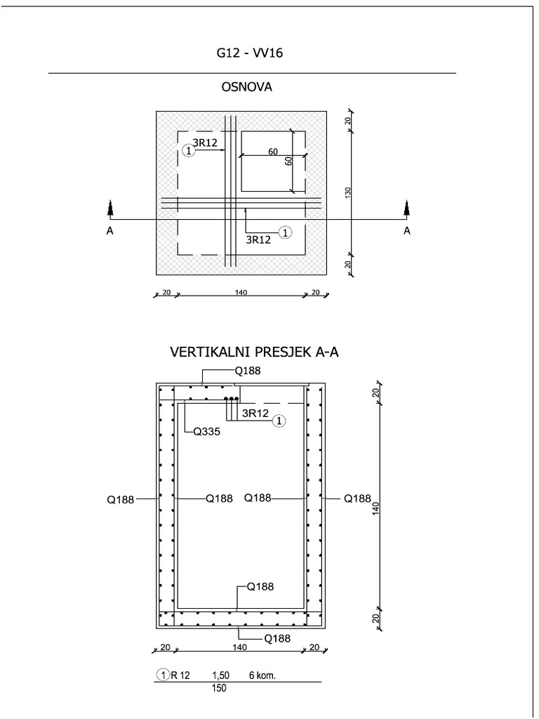 Detalj Armiranja Sahta | PDF