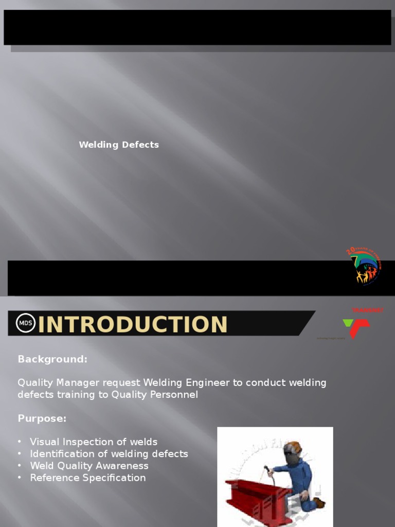 Welding Defects Presentation | PDF | Welding | Construction