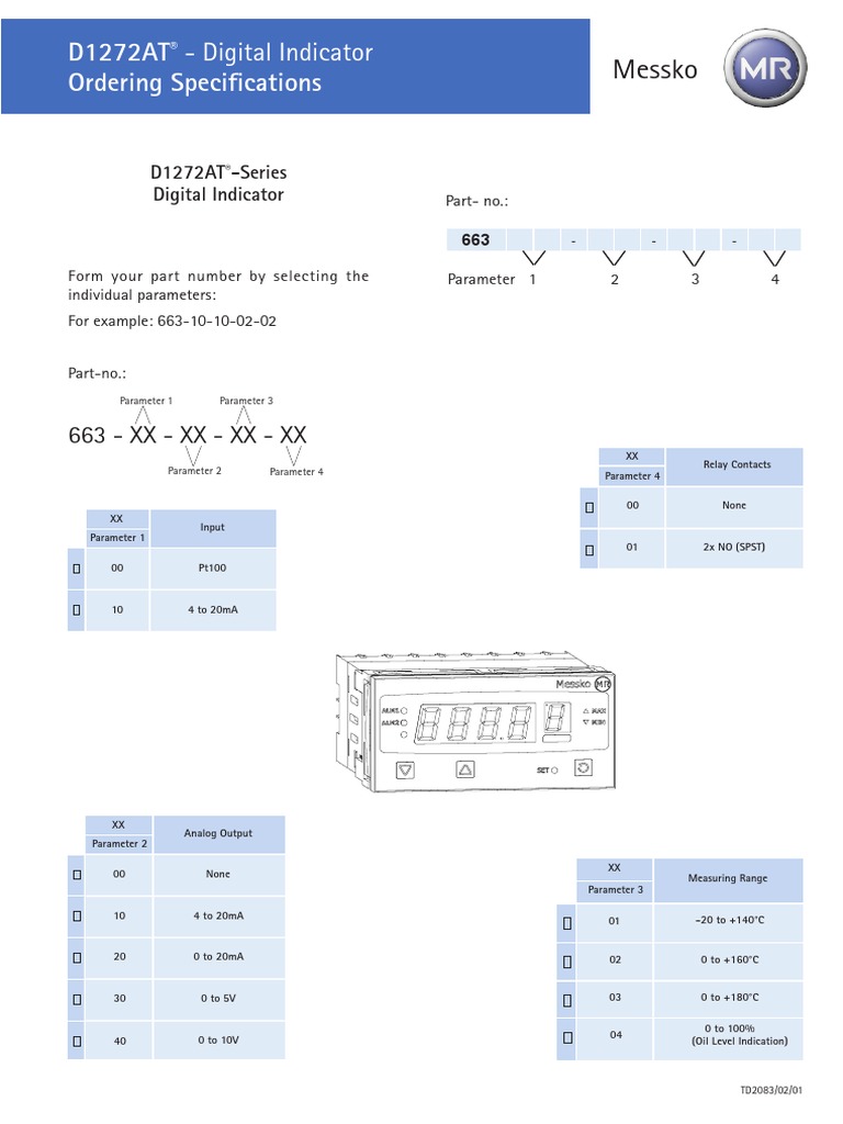 D1272AT® Digital Indicator Specs | PDF | Electrical Engineering ...