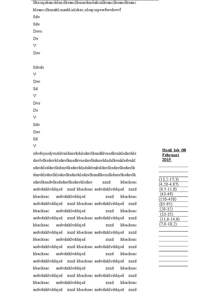 Hasil Lab 08 Februari 2015 Hematologi Darah Lengkap (CBC) | PDF ...
