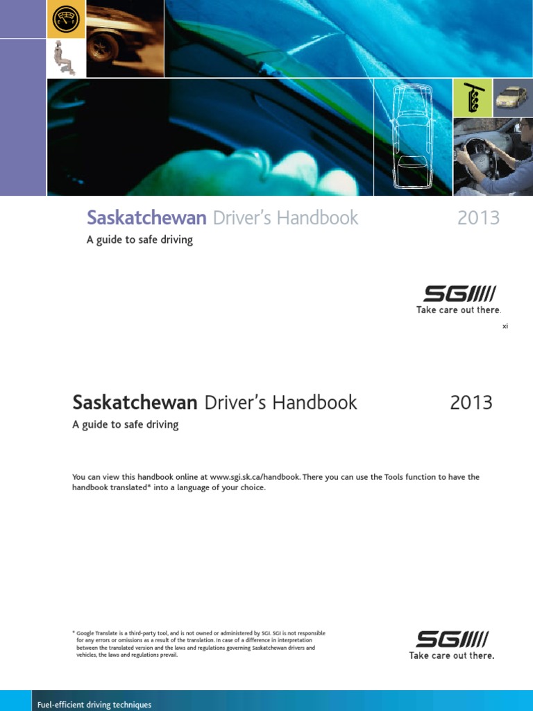 Saskatchewan Driver's Handbook Summary | PDF | Driver's License ...