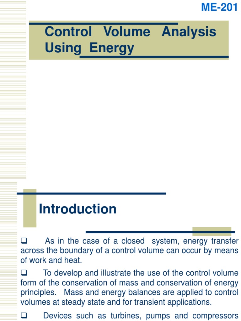 Control Volume Analysis Using Energy | PDF | Heat | Fluid Dynamics
