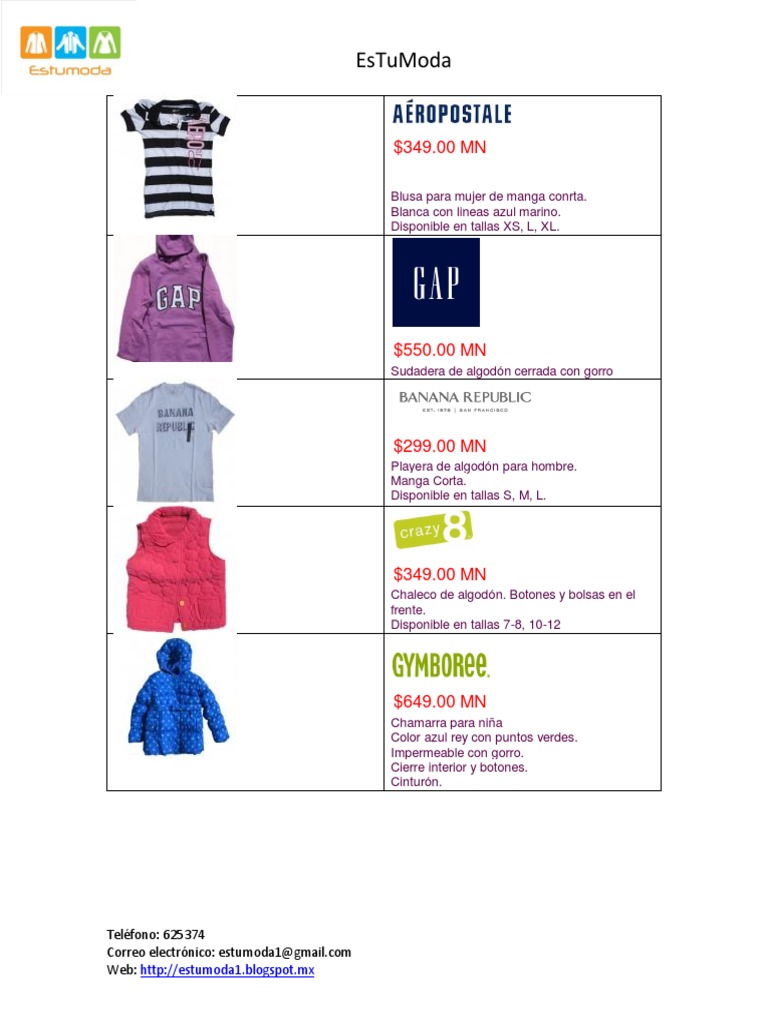 Catalogo | PDF | Ropa | Moda