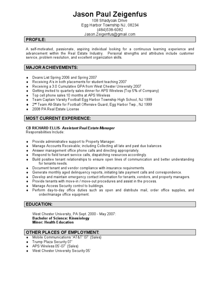 Resume of Jasonzeigenfus | PDF