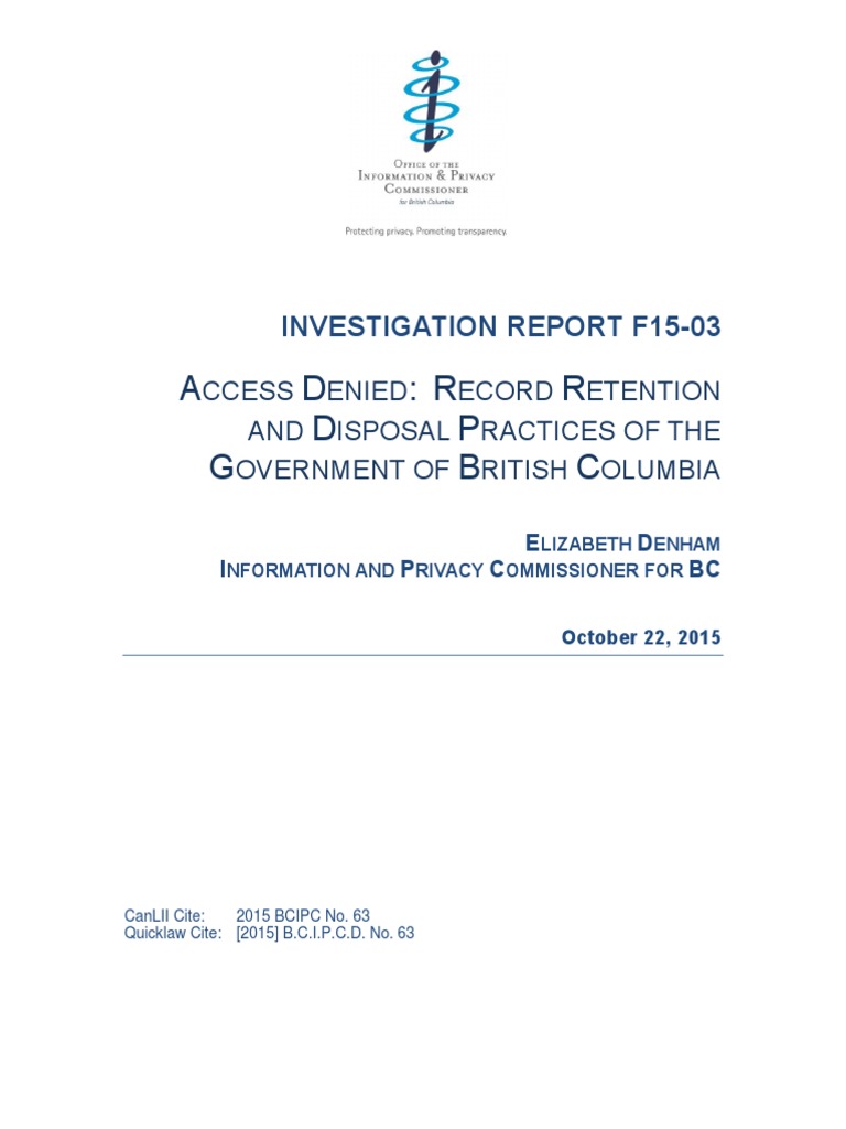 Record Retention and Disposal Practices | PDF