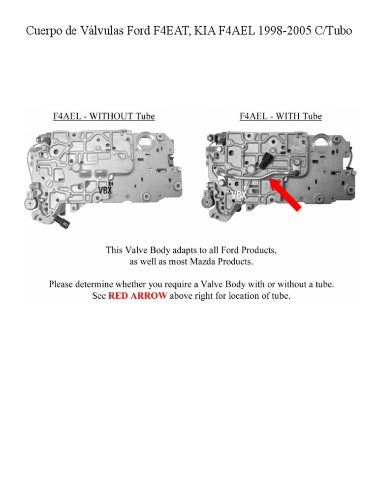 Diagrama Esquemático Del Cuerpo De La Válvula Aod De Ford La