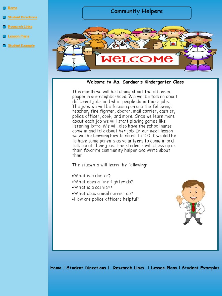 Community Helpers | PDF | Lesson Plan | Teachers