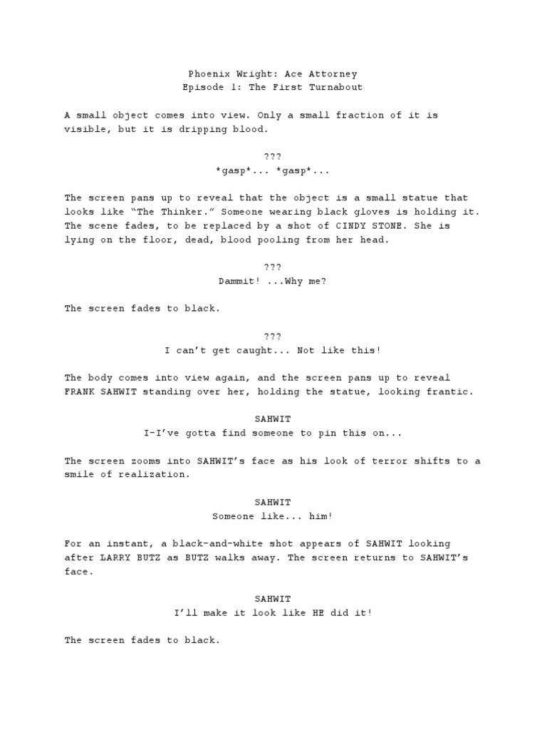 "The First Turnabout" Script | PDF | Witness | Testimony