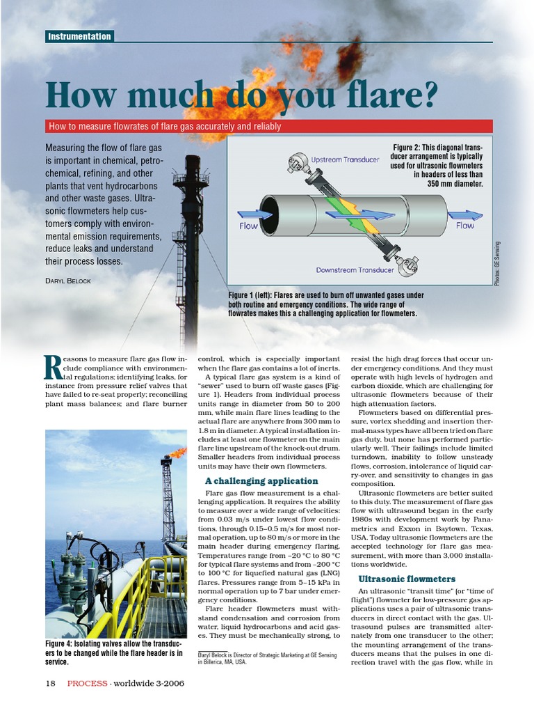 Flare Gas Flow Measurement-GE | PDF | Flow Measurement | Ultrasound