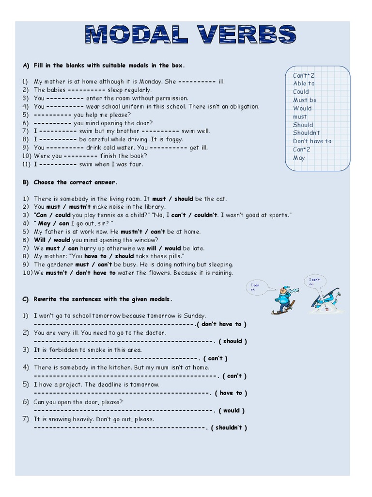 Modal Verbs | PDF | Grammar | Syntax