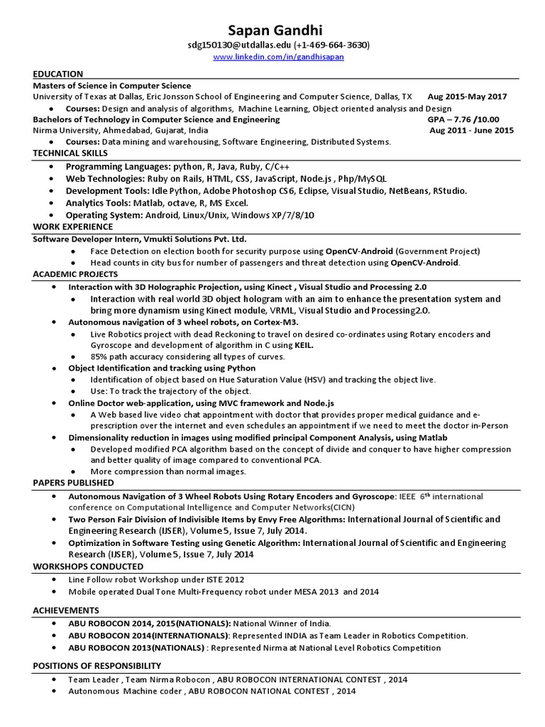 Resume | R (Programming Language) | Principal Component Analysis