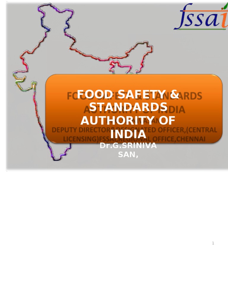 (541438897) Dr. Srinivasan - FSSAI | PDF | Food Safety | Foods