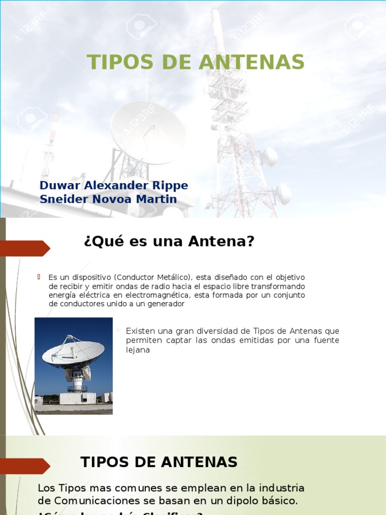 Tipos de Antenas | Descargar gratis PDF | Antena (Radio) | Tecnología ...