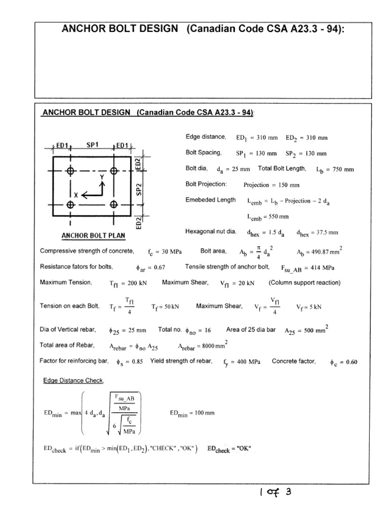 Anchor Bolt CSA | PDF