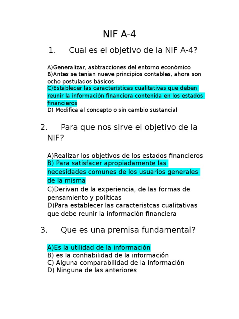 Nif A-4 | PDF | Estado financiero | Información