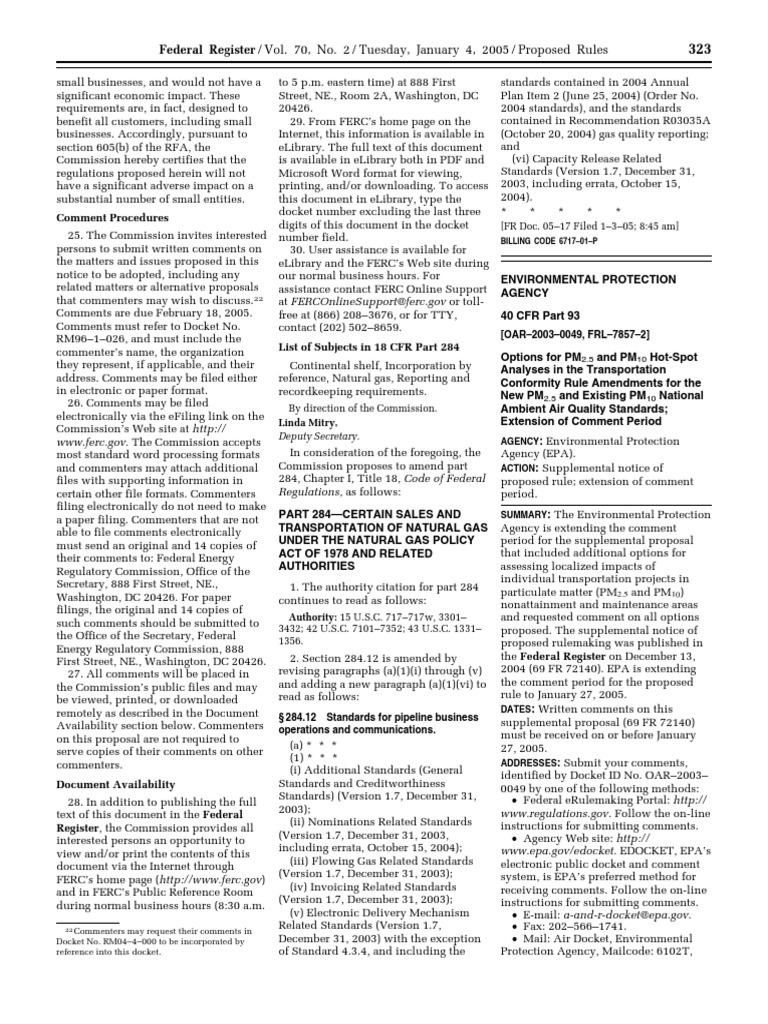 Federal Register / Vol. 70, No. 2 / Tuesday, January 4, 2005 / Proposed ...